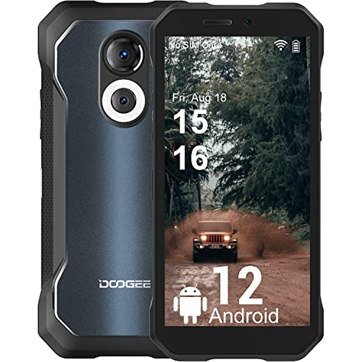 DOOGEE Android 12 Rugged Smartphone - 2022 S61 Rugged Phone - 20MP Night Vision Camera - 6GB+64GB - IP68 Waterproof Unlocked Cell Phone Outdoor- 5180mAh Battery - 6.0" IPS HD- Dual SIM 4G (Frosted)