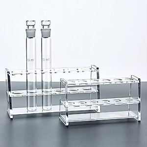 50ML Colorimeter Tube Rack Acrylic Strong Test Tube Holder 6 Slots Suit for Tubes Less Than 2.6cm/1.02inch in Diameter