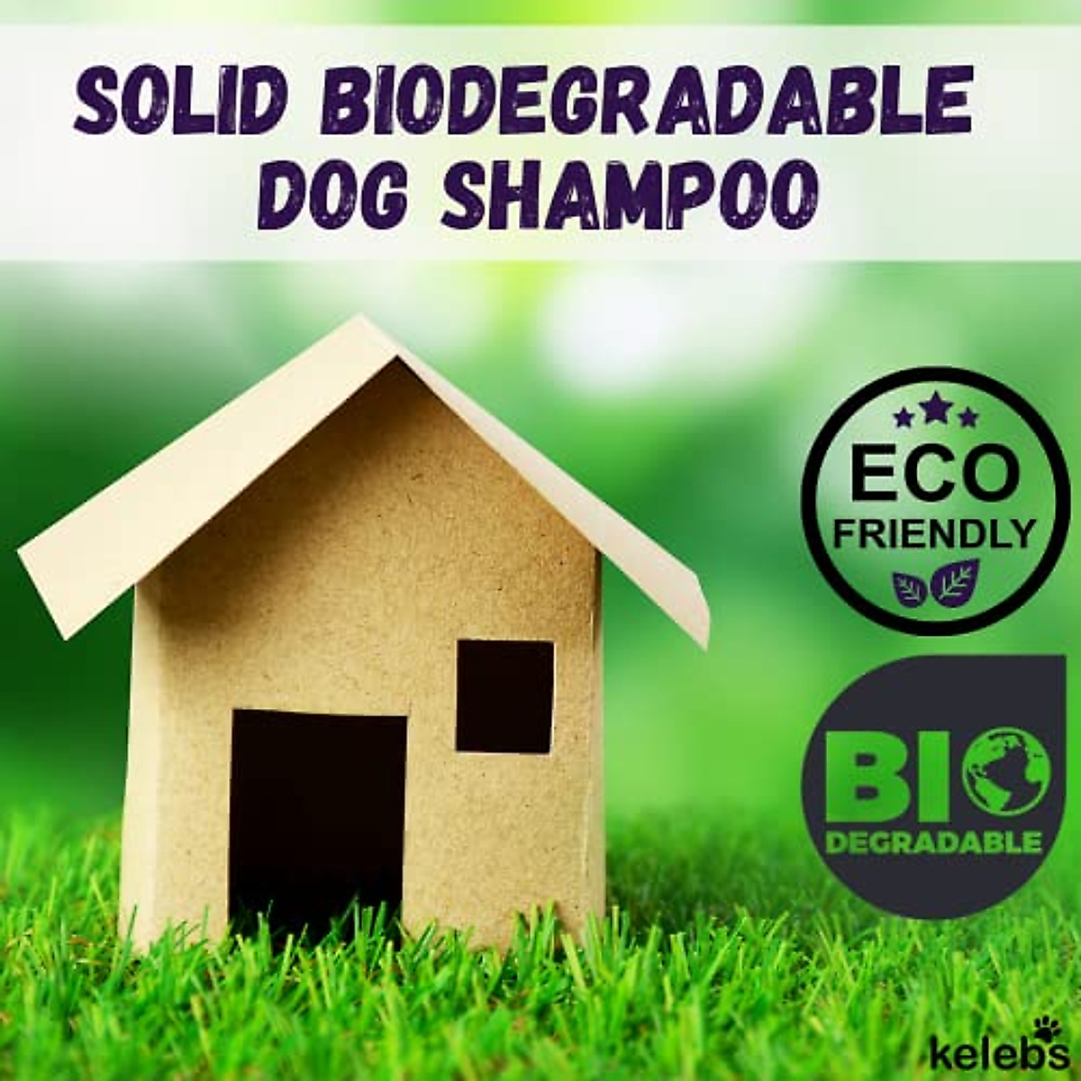 Kelebs Dog Shampoo | Allergies and itching | Dog Shampoo for Sensitive Skin | Puppy Shampoo | All Natural Dog Soap Bar with Lavender Oil & Oatmeal | for Smelly Dogs, Zero Plastic Vegan 3PCS