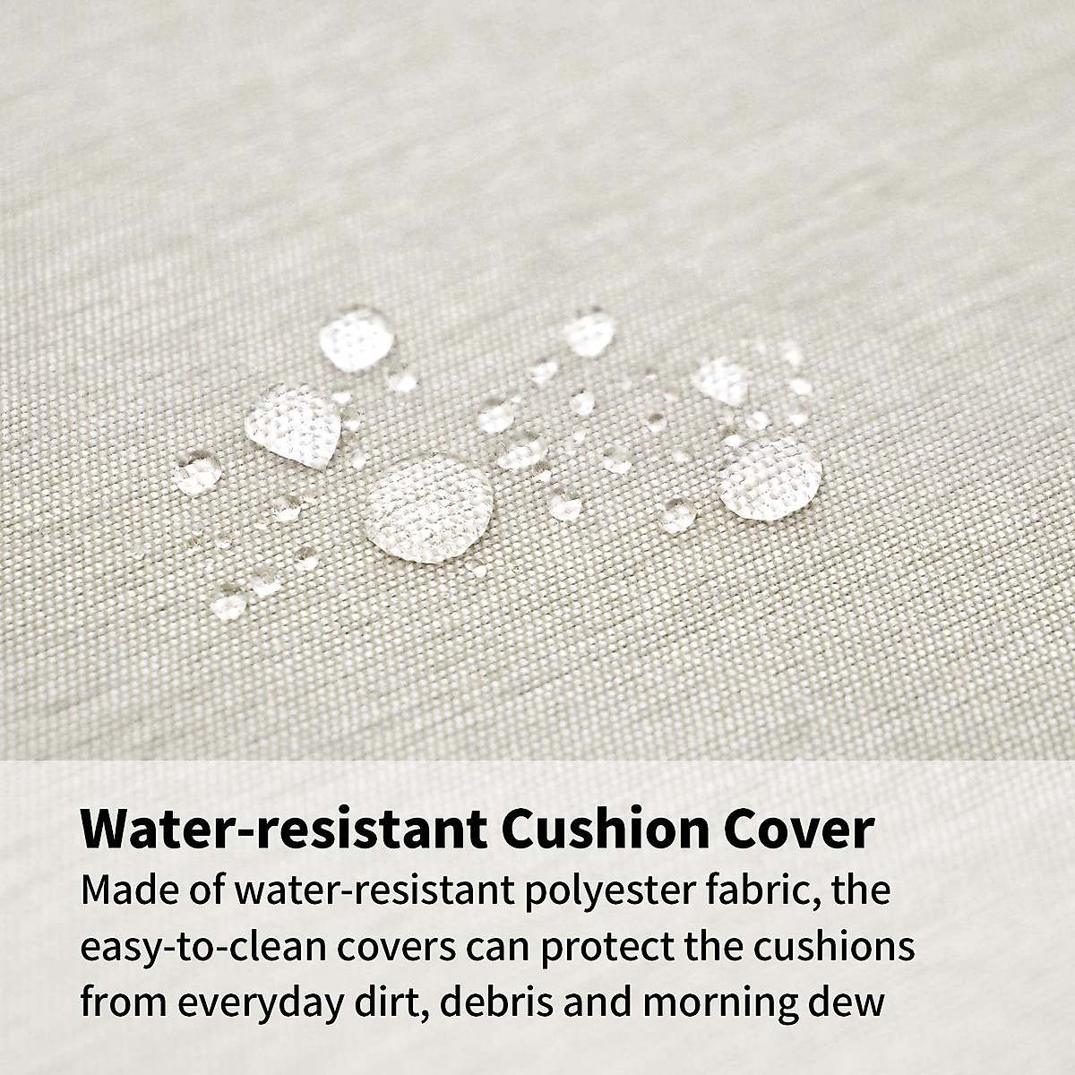 LebenLiebe Patio Furniture Sofa Cushion Set Outdoor Living Deep Seating Cushions Thick Foam Replacement Cushion,23.6x23.6 Inch,Beige