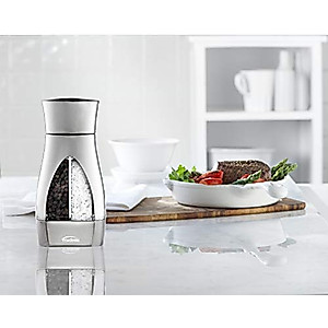 Trudeau - 716451 Trudeau Stainless Steel Manual 2-in-1 Salt and Pepper Mill, 7.5 inches, Silver