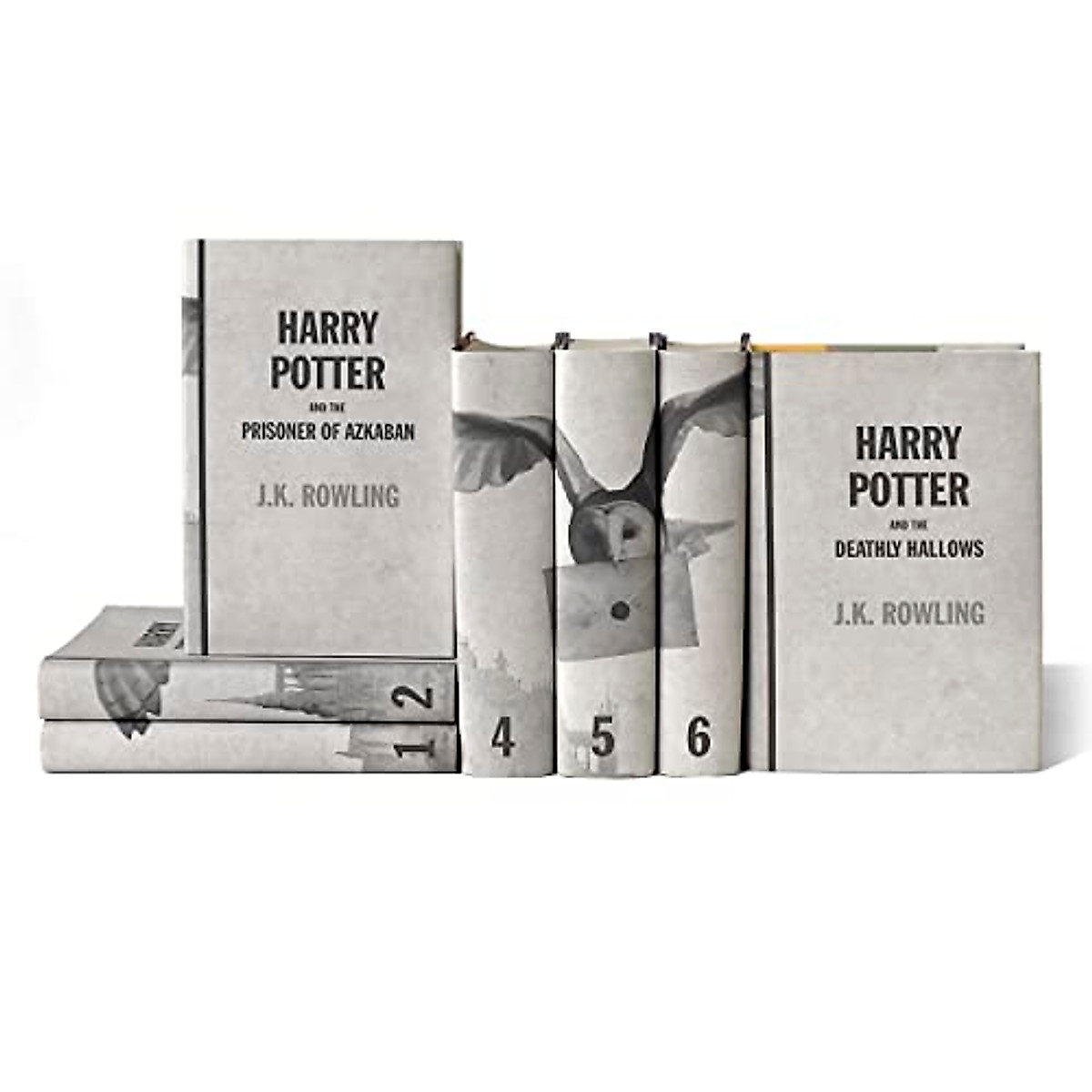 Juniper Books Harry Potter Castle and Owl Neutral Edition DUST Jackets ONLY | Custom Dust Jackets for Your 7-Volume Hardcover Harry Potter Book Set published by Scholastic | Books NOT Included