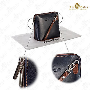 LiaTalia Genuine Vera Pelle Women Cross body Italian Leather Small Mini Shoulder Bag Handbag - ABBY [White]