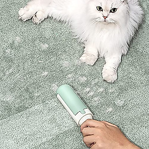 Marchul Pet Hair Remover - Reusable Cat and Dog Hair Remover for Furniture, Couch, Carpet, Car Seats and Bedding - Eco-Friendly, Portable, Multi-Surface Lint Roller & Animal Fur Removal Tool(Green)
