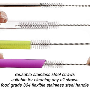 Silicone Bottle Brush Cleaner, Soft Silicone Baby Bottle Brush for Cleaning Water Bottles, Baby Bottles, Glasses Cups, Wine Glass, Food Jars (Pink)