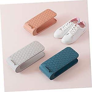 Alipis 2pcs Slipper Adjustable Use Stack Space Display Household Stacker Home Shop Saving Shelves Organization Holders Holder Storage Double Slots Shoes Grey -layer Saver Shoe Slot