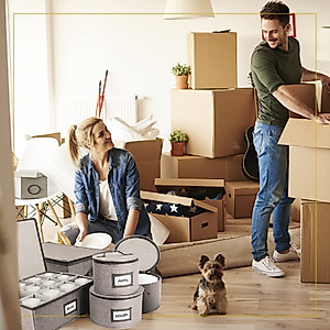 Homelux Theory Silverware Storage box | 15"x10.3"x3" ULTRA THICK HARDSHELL ALL SURFACES & COVER | Flatware Storage Containers | Adjustable 5 compartments | Cutlery Organizer with handles