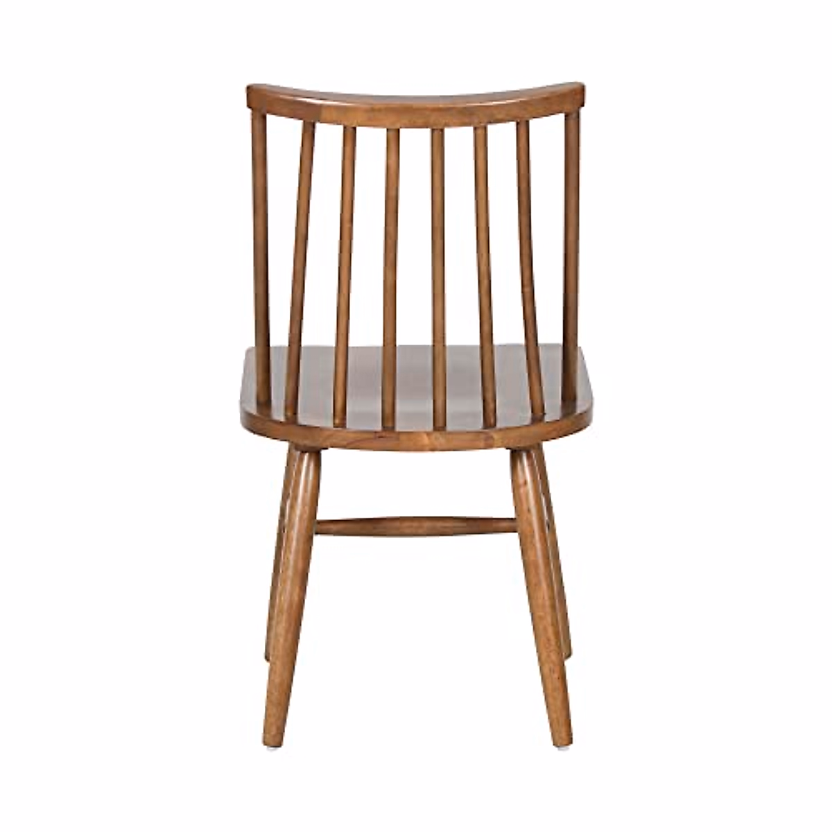 East at Main 100% Solid Wood Dining Chairs - 21”D x18”W x32.5”H - Handcrafted Set of 2 Modern Wooden Accent Chair for Kitchen Office Farmhouse Dining Room Furniture (Walnut)