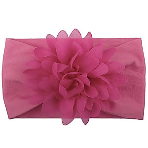 Toptim Baby Head Wrap Chiffon Flowers Newborn Infant Soft Nylon Headbands