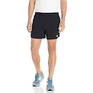 New Balance Men's Impact Run 5 Inch Short 22, Black, X-Large