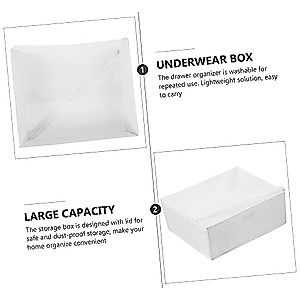 BESTOYARD underwear storage box vanity drawer padded socks plastic storage containers for clothes plastic to go containers Compartment Storage plastic storage organizer bra organizer tie