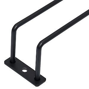 ZOOHOT 7-Inch Black Wine Glass Rack - Under Cabinet Stemware Wine Glass Holder for Bar Kitchen (1 Rows, 3 Pack)