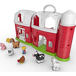 Fisher-Price Little People Toddler Toy Animal Friends Farm Playset with Music Sounds and 7 Figures for Pretend Play Ages 1+ Years