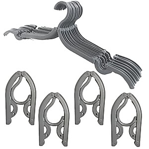12 Pcs Travel Hangers Foldable Collapsible Hangers Foldable Hangers Collapsible Hangers For Clothes Folding Hangers Portable Travel Accessories Foldable Hanger For Folding Clothes Collapsible Hanger