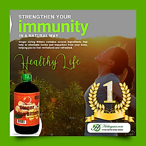 Herboganic Ginger Living Bitters | All Natural Living Bitters | 16 oz