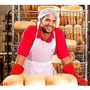 PENTAGON SAFETY EQUIPMENT 2 mils Disposable Heavy Weight Plastic/Poly Apron | 28 x 46 inches | 100/500/1000 (White, 100 Pack)