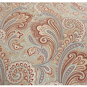 Softta Luxury Paisley Bedding Design 800 Thread Count 100% Cotton Bohe Vintage Bohe Vintage 3Pcs Duvet Cover Set,King Size,Khaki