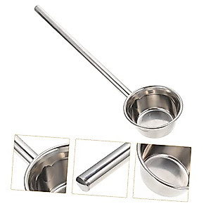 LIFKICH Long Handle Water Spoon Stainless Steel Serving Spoons Portable Bathtub Punch Ladle Wine Dipper Bath Rinse Cup Ladels and Spoons Soup Ladle Soup Scoop Kitchen Ladle Washed Shampoo