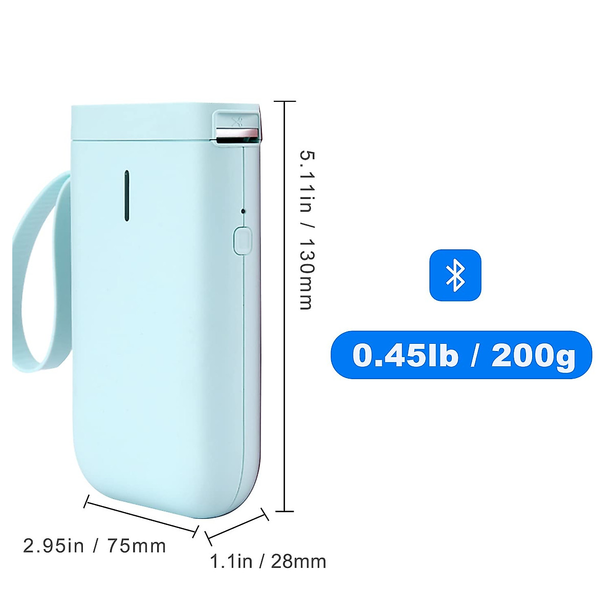 NIIMBOT D11 Label Maker Machine with Tape, Mini Label Printer, Portable Wireless Label Printer, for Phone Pad Office Home Organization USB Rechargeable (Green)