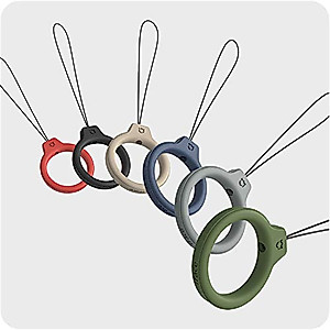 iFace Reflection Color Silicone Smartphone Ring Strap Grip Holder - Compatible with iPhone, Samsung, Other Mobile Devices - Black