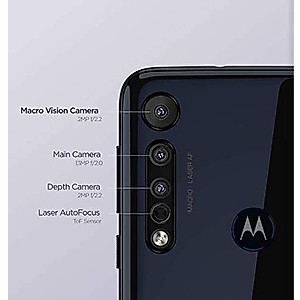 Motorola Moto One Macro w/Android One (64GB, 4GB) 6.2, Macro Vision Camera (5X Closer) GSM Unlocked (AT&T/T-Mobile/MetroPCS/Cricket) International Model XT2016-2 (Space Blue)