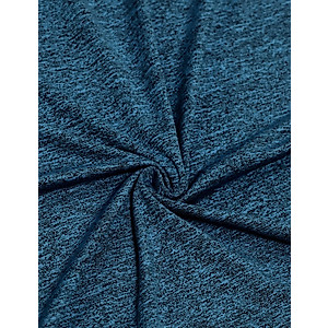 MISS FORTUNE Womens V-Neck Short Sleeve Activewear T-Shirt Petal Sleeve Casual Athletic Moisture Wicking Fitness Tops Blue 3XL