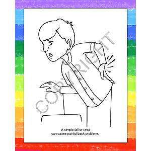 ZOCO - A Visit to The Chiropractor's Office - Educational Coloring Books (25 Bulk Pack, Without Crayons) - Chiropractor Supplies - Activities for Kids