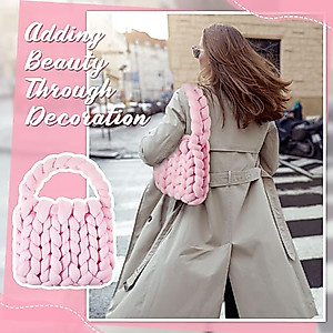 Timgle 6 Pcs Chunky Yarn Arm Knitting Yarns Bulky Yarn for Knitting Hand DIY Knit Throw Blanket Craft, Total 3.3 Lbs(Blue, Purple, Pink)