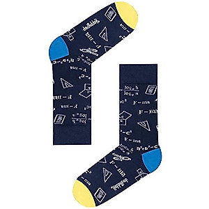 xywlwoer Novelty Algebra Geometry Math Genius Socks Funny Gifts Stocking Stuffers for Kids teen Boys Mens Dad Father Math Lovers