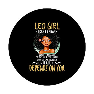 Leo Zodiac Shirt for Women Leo Girl PopSockets Grip and Stand for Phones and Tablets