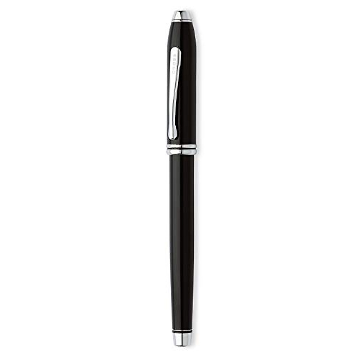 Cross Townsend Refillable Rollerball Pen, Rhodium-Plated Appointments, Includes Luxury Gift Box - Black Lacquer