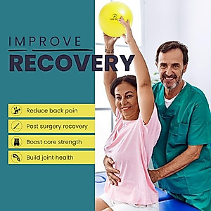 ProBody Pilates Ball Exercise Balls Physical Therapy, Small Exercise Ball for Between Knees, 9 Inch Core Ball, Stability Ball or Barre Ball for Rehab, Yoga, Physical Therapy Ball