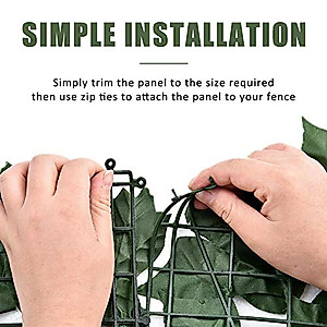 Yiiciovy Artificial Ivy Privacy Fence Screen, 39.37 ''x19.7'' Fake Ivy Leaves Privacy Fence Wall Screen Decoration for Outdoor Decor, Garden, Yard, with Mesh Back (Sweet Potato Leaves)