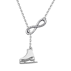 BNQL Skater Necklace Ice Skate Charm Pendant Necklace Sport Skater Jewelry Skate Lover Gift (necklace)