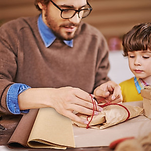 Zonon 100 Sheets Thanksgiving Fall Tissue Paper for Gift Orange Autumn Wrapping Paper Bulk Pumpkin Maple Leaves DIY Craft Art Harvest Birthday Wedding Present Box Decoration