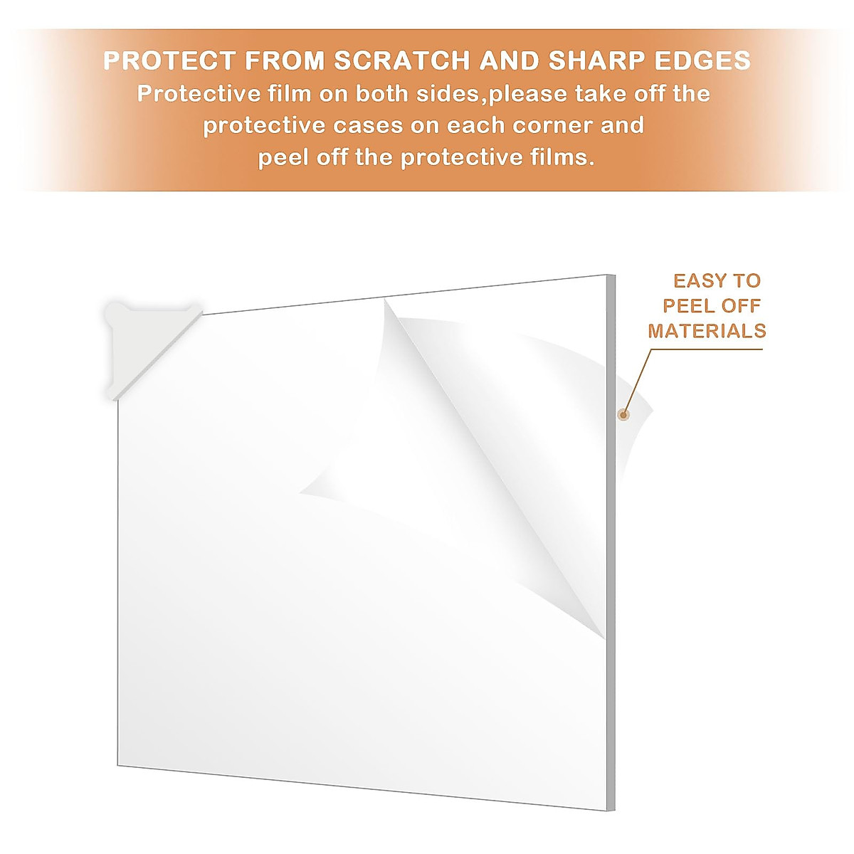 24x24 Clear Cast Acrylic Sheet 1/4 Plexiglass for Laser Cutting,Crafts,Signs Art Projects
