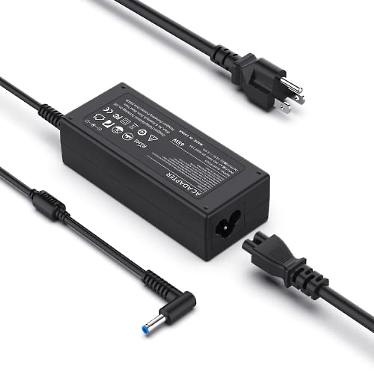 HP 65W AC Adapter Laptop Charger Replacement for HP EliteBook 840 830 850 820 745 G3 G4 G5 G6, HP Pavilion x360 15 13,HP Notebook 14 15, HP Envy X360 15 17 13 15-w117cl 17m-bw0013dx Power Supply Cord