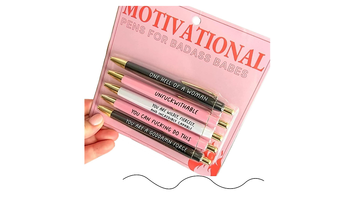 Mementofor Motivational Badass Pen Set, Funny Pens Swear Word Daily Pen ...