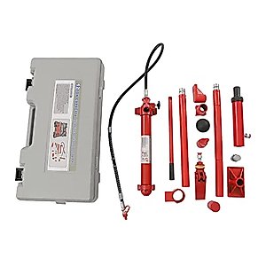 LINISHOP 12 Ton Hydraulic Jack Body Frame Porta Power Heavy Duty Repair Kit Auto Car Tools Portable Lift Ram Auto Shop Set