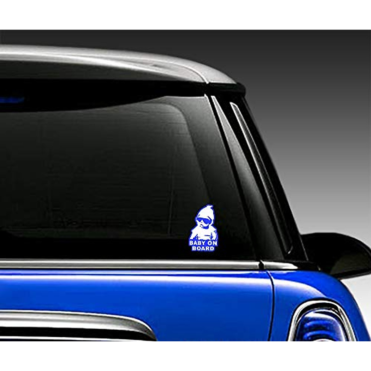 2 x Vinyl Self-Adhesive Stickers Hangover Baby on Board Decal Funny Blue Car Window Auto B 168