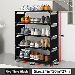 Anyvold Shoe Rack, Simple assembly and disassembly of shoe racks Expandable & Adjustable Fabric Shoe Shelf Storage Organizer,for outdoor and indoor