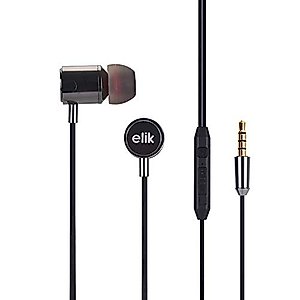 ELIK Earbud Headphone Wired Earphones with Microphone and Call Controller Dynamic Crystal Clear Sound, Ergonomic Comfort-Fit Compatible with iPhone, Android Pixel Samsung Phones