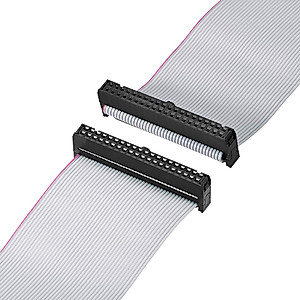 uxcell IDC Wire Flat Ribbon Cable FC/FC Connector A-Type 40 Pins 2.54mm Pitch 1m Length Gray