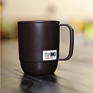 Japanese Microwavable Water Mug Unbreakable Milk Juice Mug for Kids Camping Travel Water Tea Mug 12 ounce BPA Free Non Toxic Dishwasher Safe Made in Japan, Chocolate