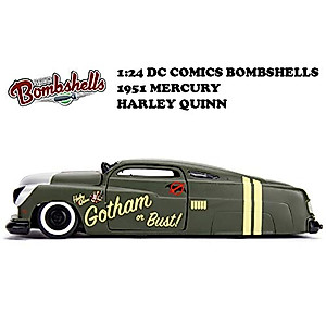 Jada Toys 1: 24 1951 Mercury W/Harley Quinn Figure, Green