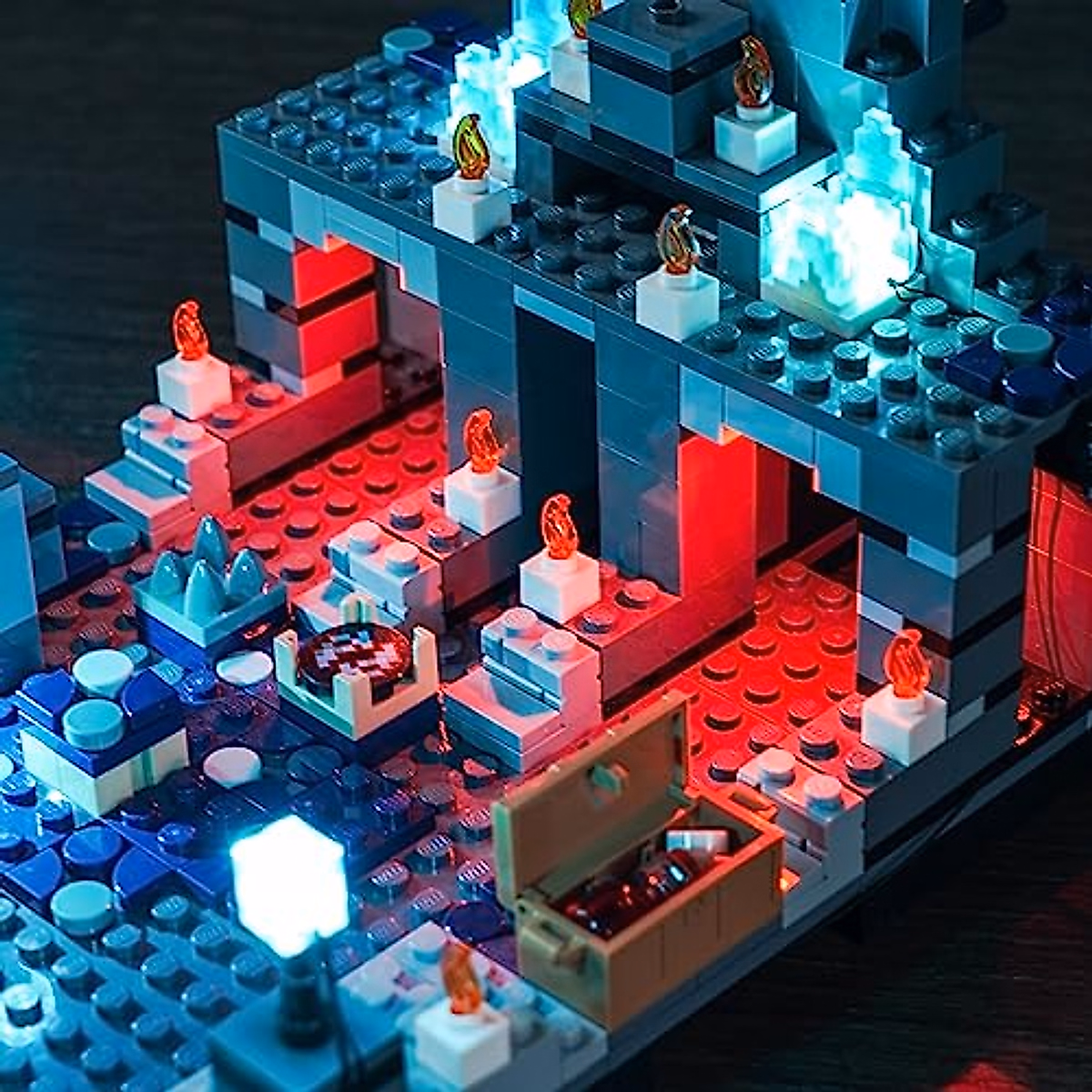 LocoLee LED Light Kit for LEGO Minecraft The Deep Dark Battle 21246, DIY Lighting Set Accessories Compatible with LEGO The Deep Dark Battle for Fans, Creative Decor Lego Light (Lights Only, No Models)
