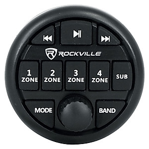 Rockville RGHR51 5 Zone Single Din Marine Receiver Bluetooth/Radio/Wired Remote
