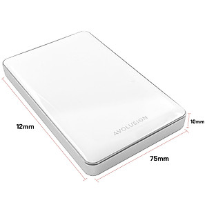 Avolusion T1 Series 1TB USB 3.0 Portable External Gaming Hard Drive - White (for PS4 / PS5 Pre-Formatted) - 2 Year Warranty (Renewed)