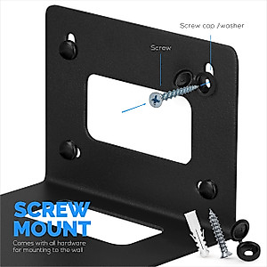 PTZ Camera Wall Mount Bracket Compatible with HuddleCam, Sony, AVIPAS, SMTAV, FOMAKO, PRISUAL & More, Universal Holder Shelf, by Brainwavz (Black)