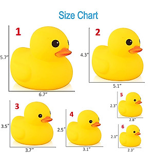 Novelty Place Rubber Duck Family Pack Ducky Baby Bath Toy for Kids (Pack of 6)